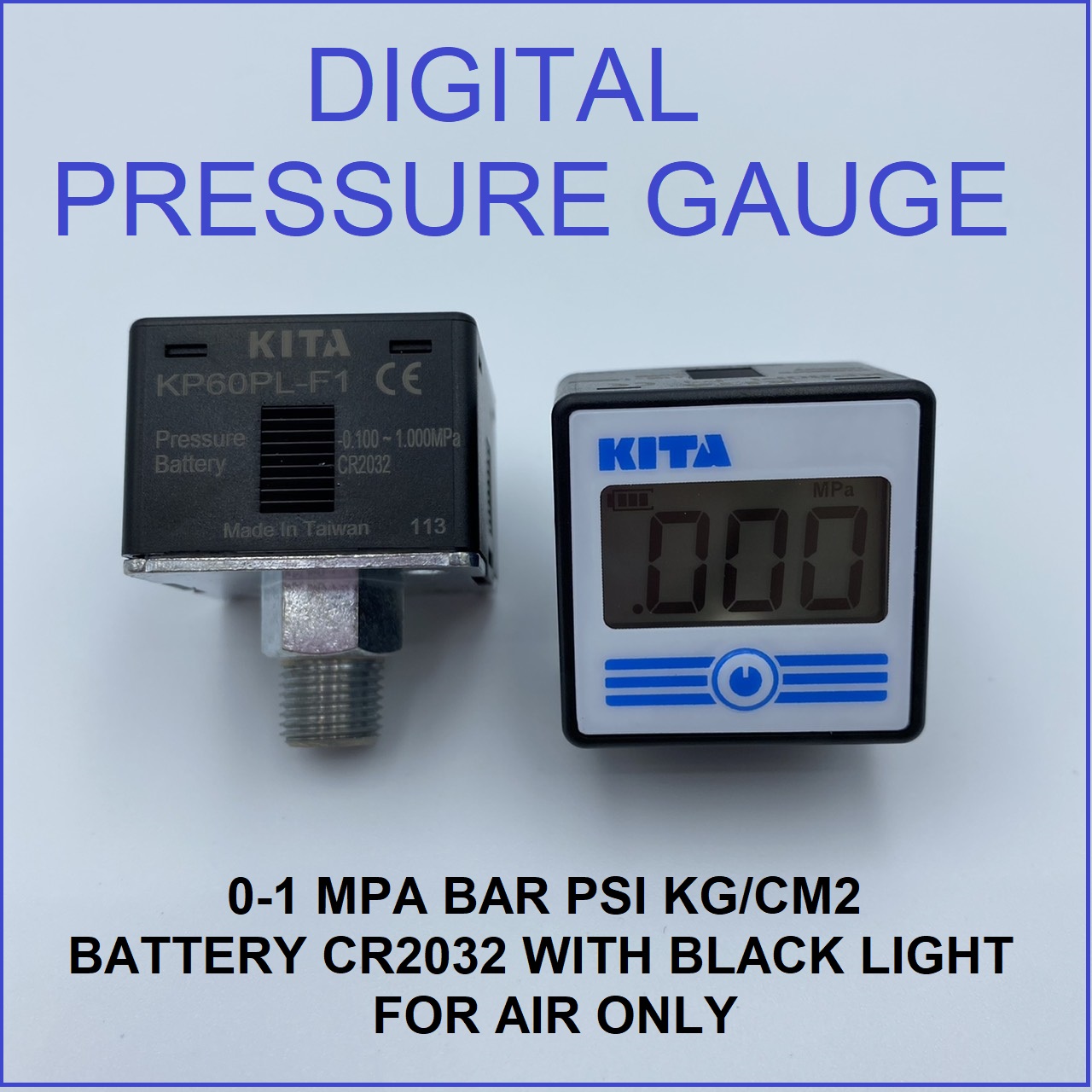 DIGITAL PRESSURE GAUGE 0 10 BAR MPA PSI KG CM2 1 8 PT DIGITAL PRESSURE GAUGE 0 10 BAR MPA PSI KG CM2 1 8 PT